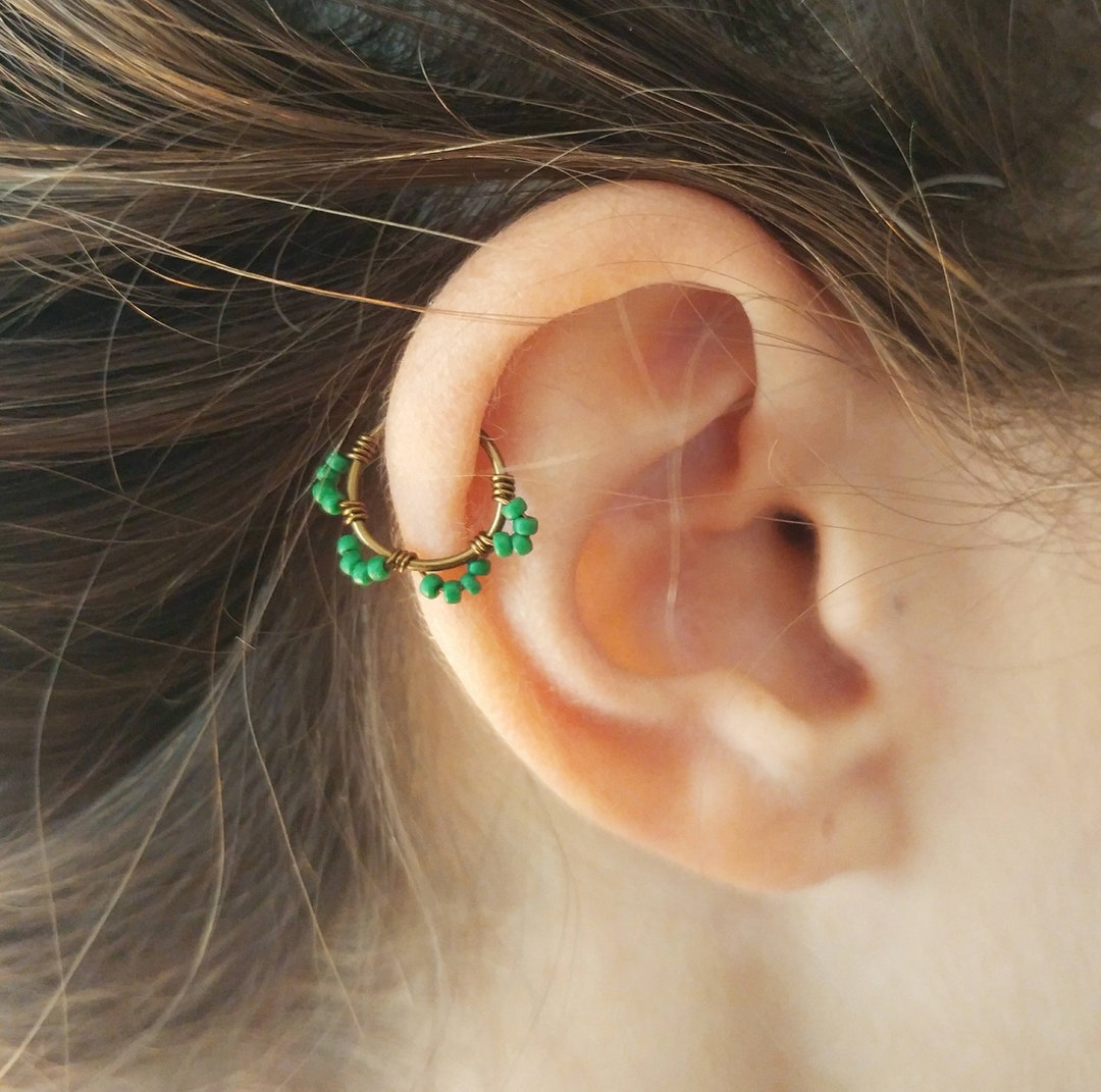 Flower Helix Hoop Earring: 18g Cartilage Piercing - Etsy