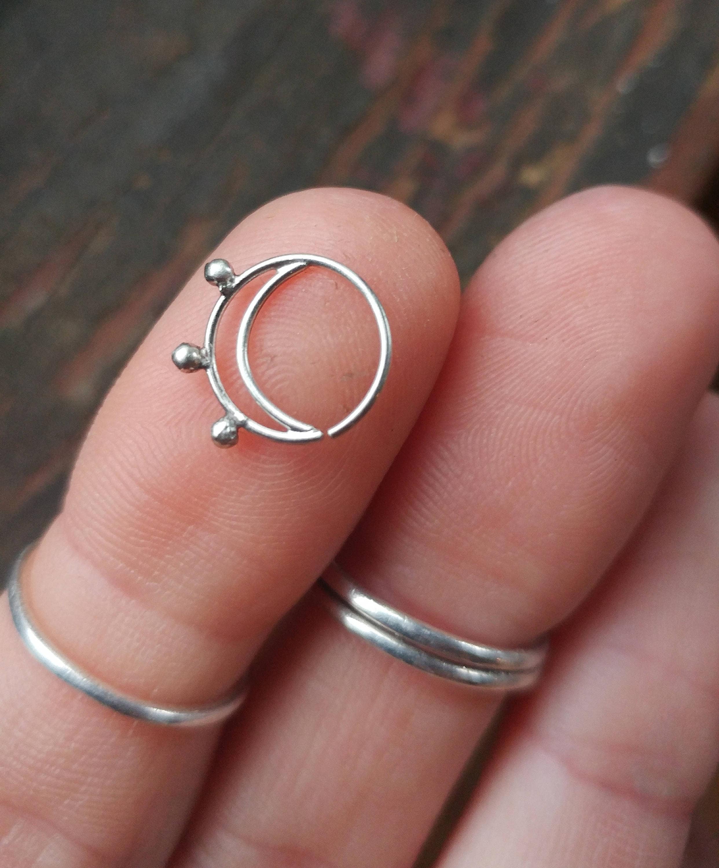 Boho Nose Ring Septum Ring Sterling Silver Nose Ring Dainty - Etsy UK