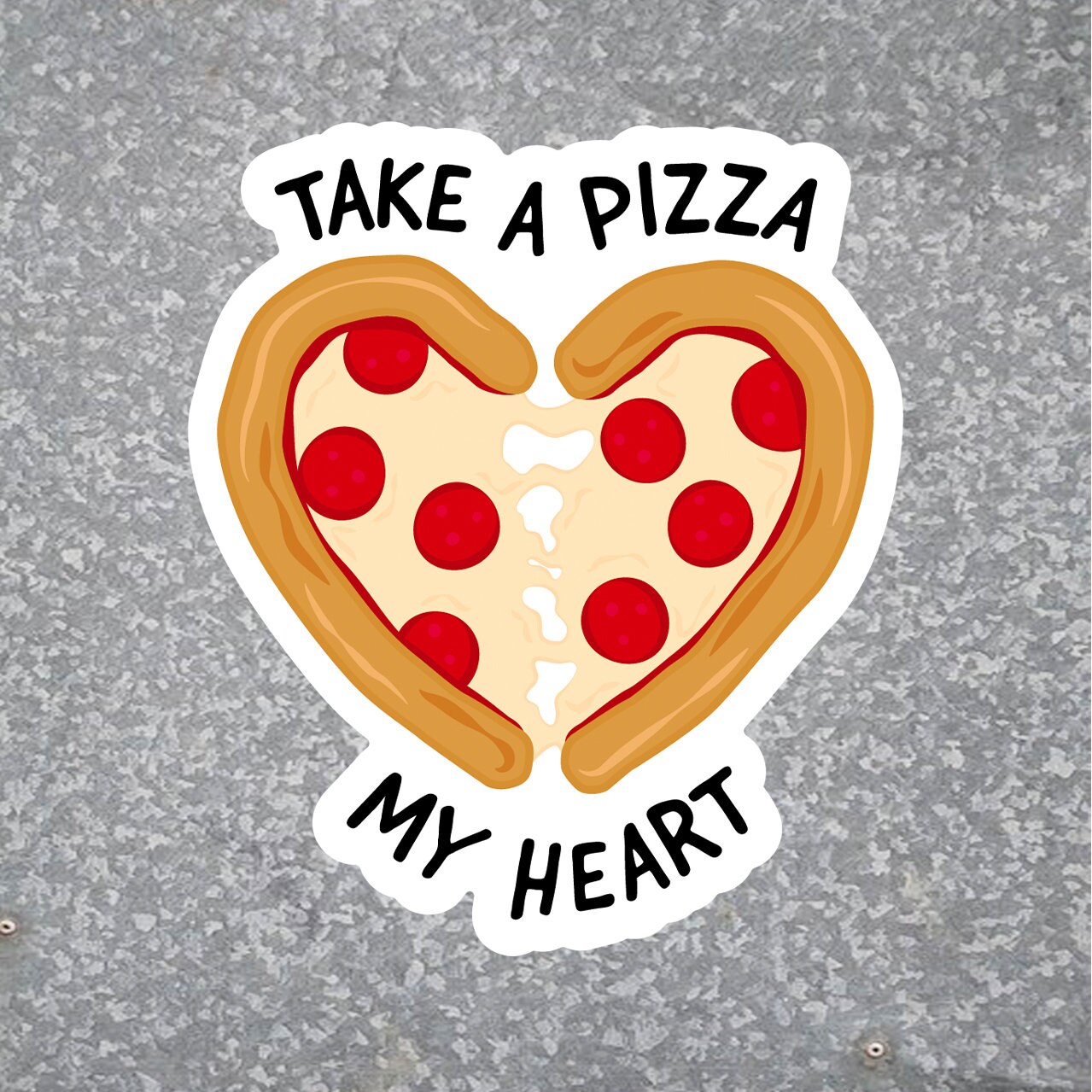 Pizza My Heart Sticker - Etsy