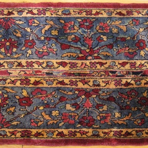 Antique Indian Agra Rug, in Small Size, With Reciprocal Stripe Design ...