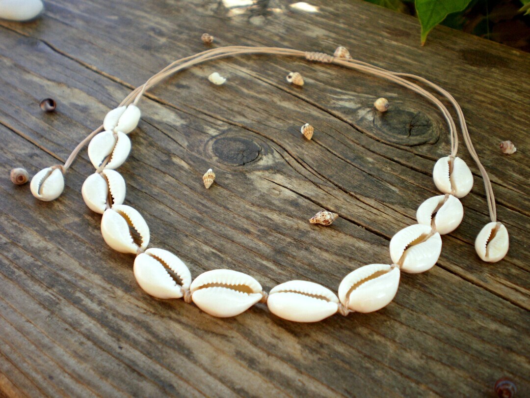 Shell Necklace Cowrie Shell Choker Macrame - Etsy