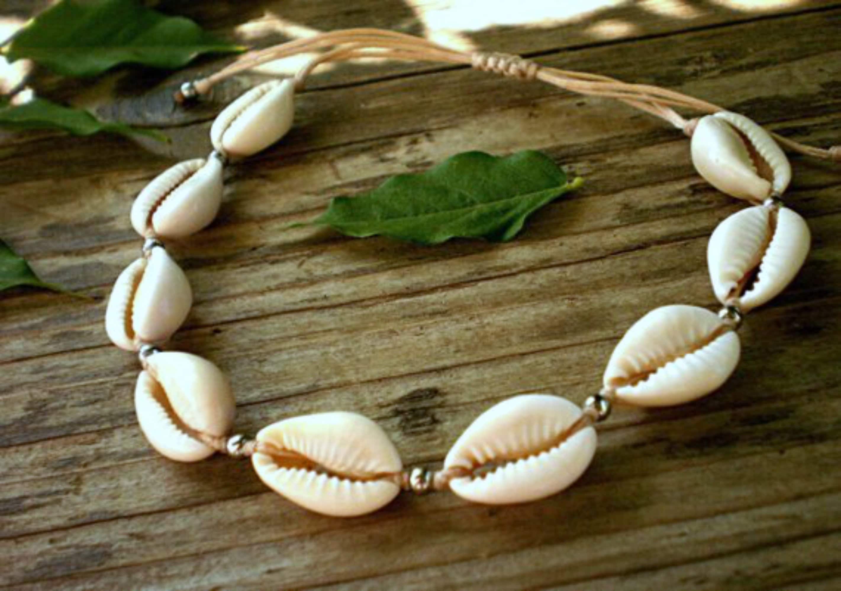 Shell Anklet, Cowrie Shell Ankle Bracelet With Seashells, Boho Beach ...