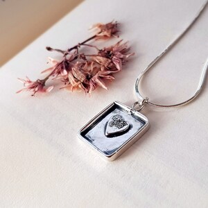 Square Medallion Necklace Sterling Silver - Etsy
