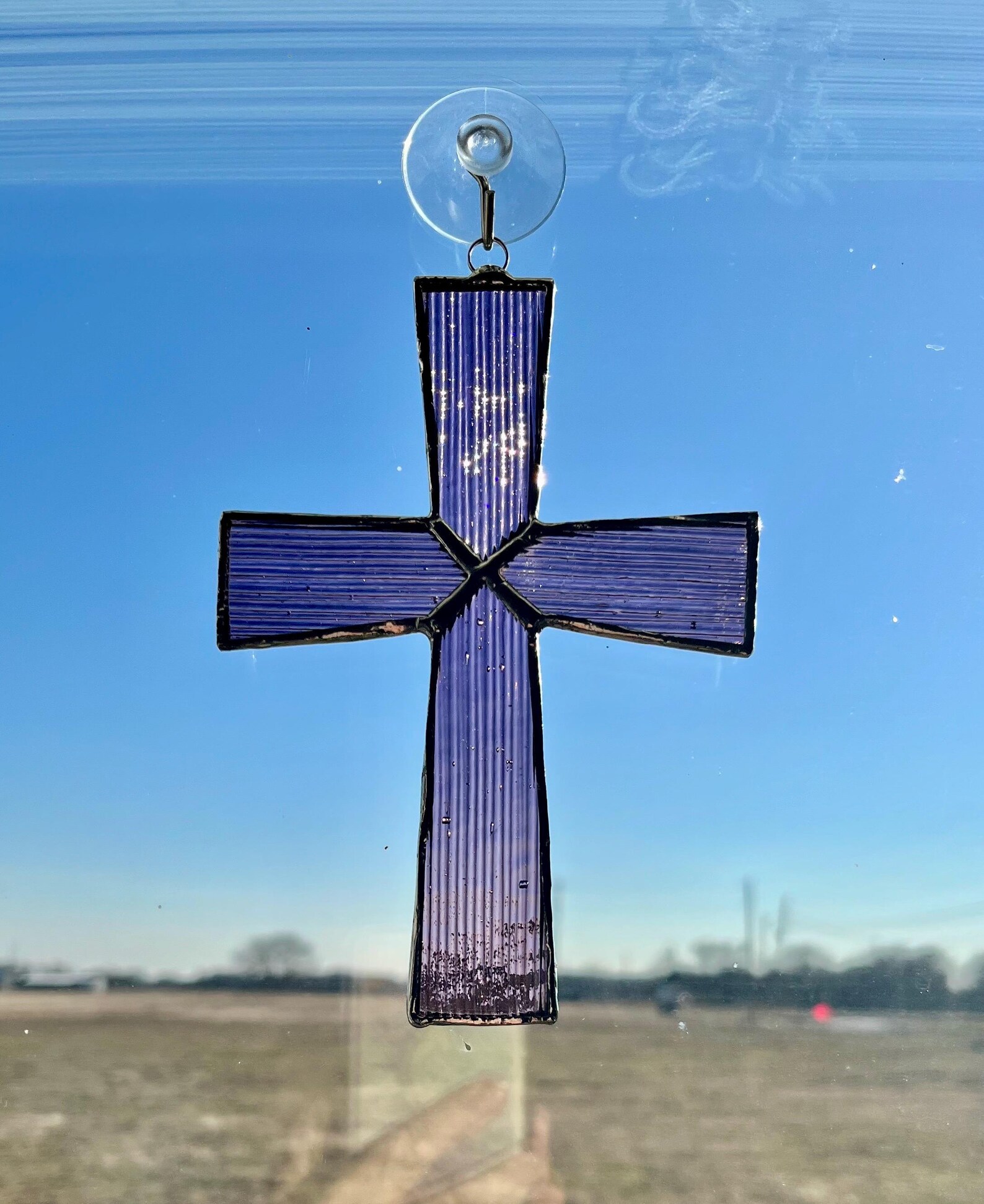 Stained Glass Cross Suncatcher - Etsy