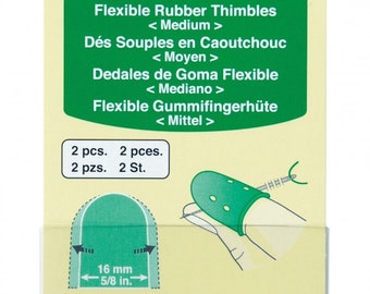 Clover Thimbles Flexible Rubber Thimble for Quilting Sewing Craft ...