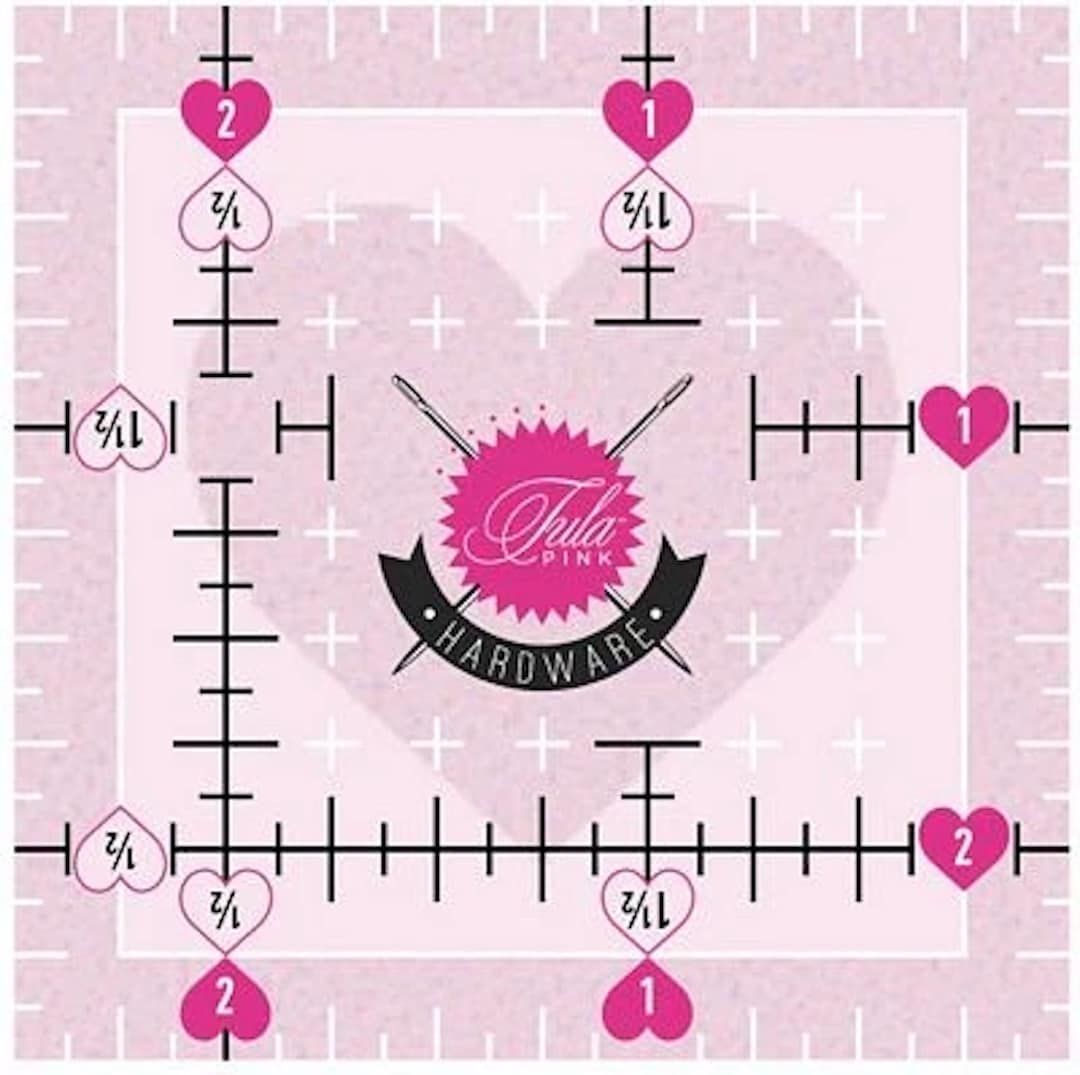 Tula Pink 2.5" Square Nonslip Heart Ruler - Etsy