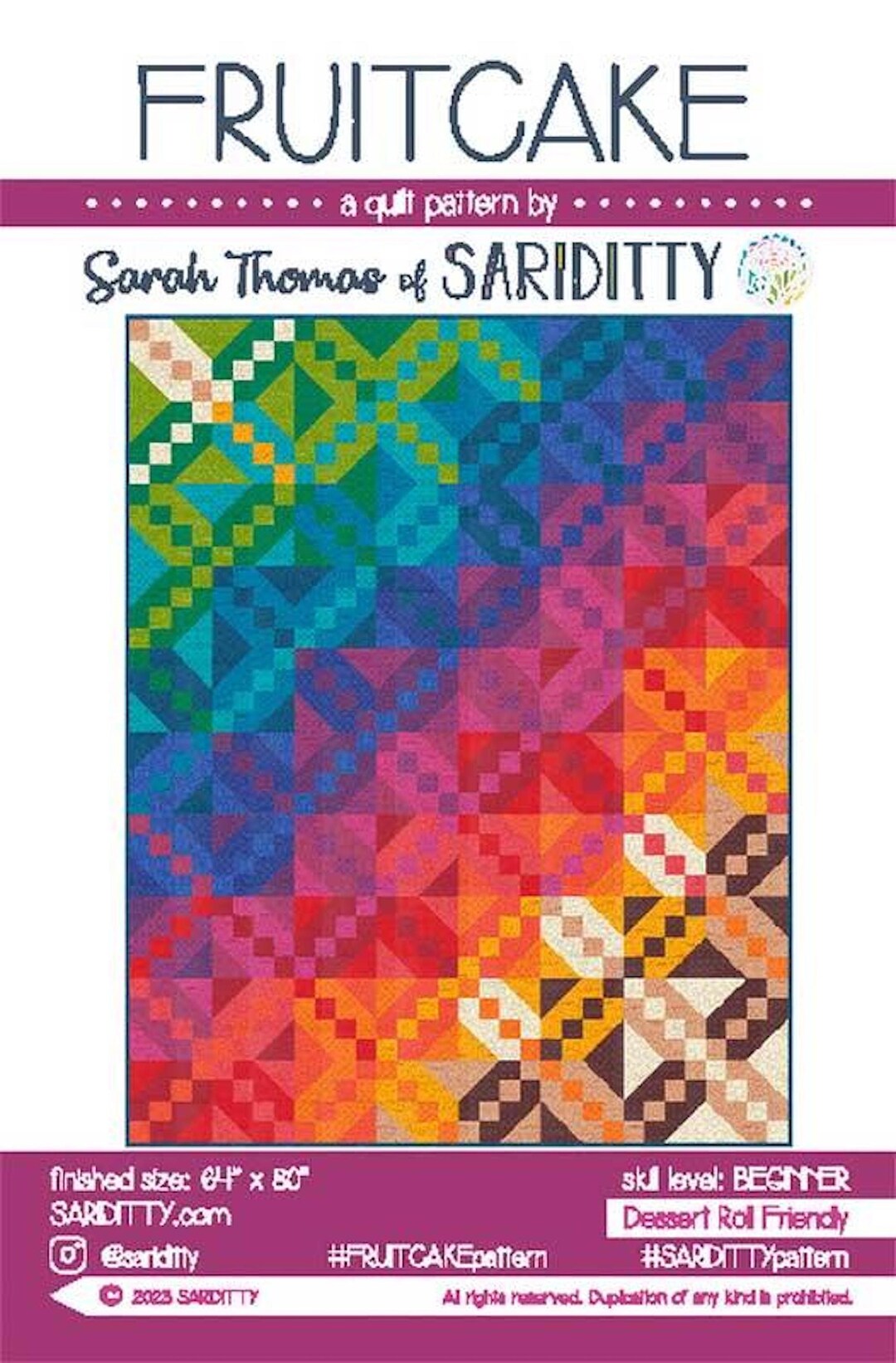 Fruitcake Quilt Pattern: 64"x80" - Etsy