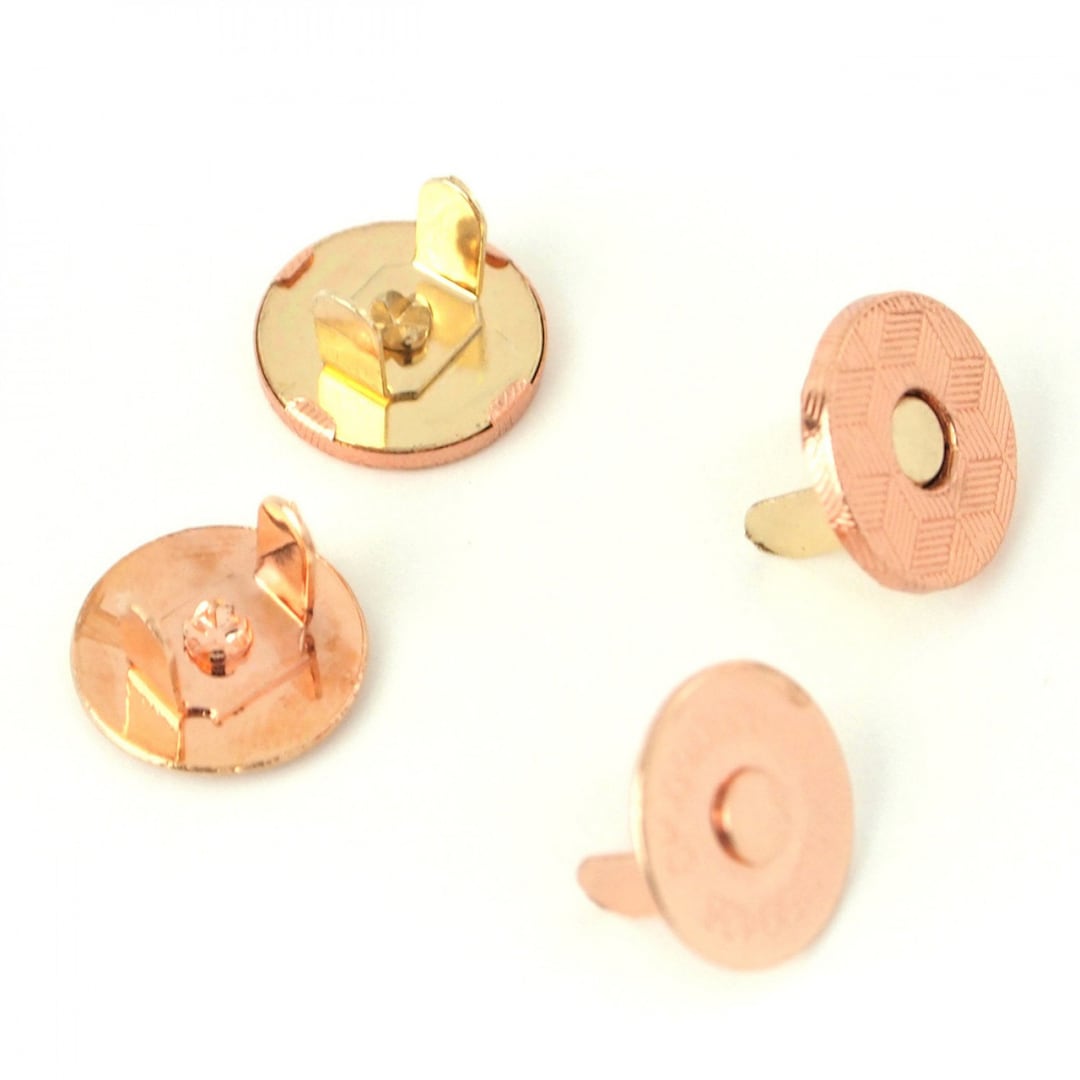 10mm Magnetic Snaps- Rose Gold: 2 Snaps - Etsy