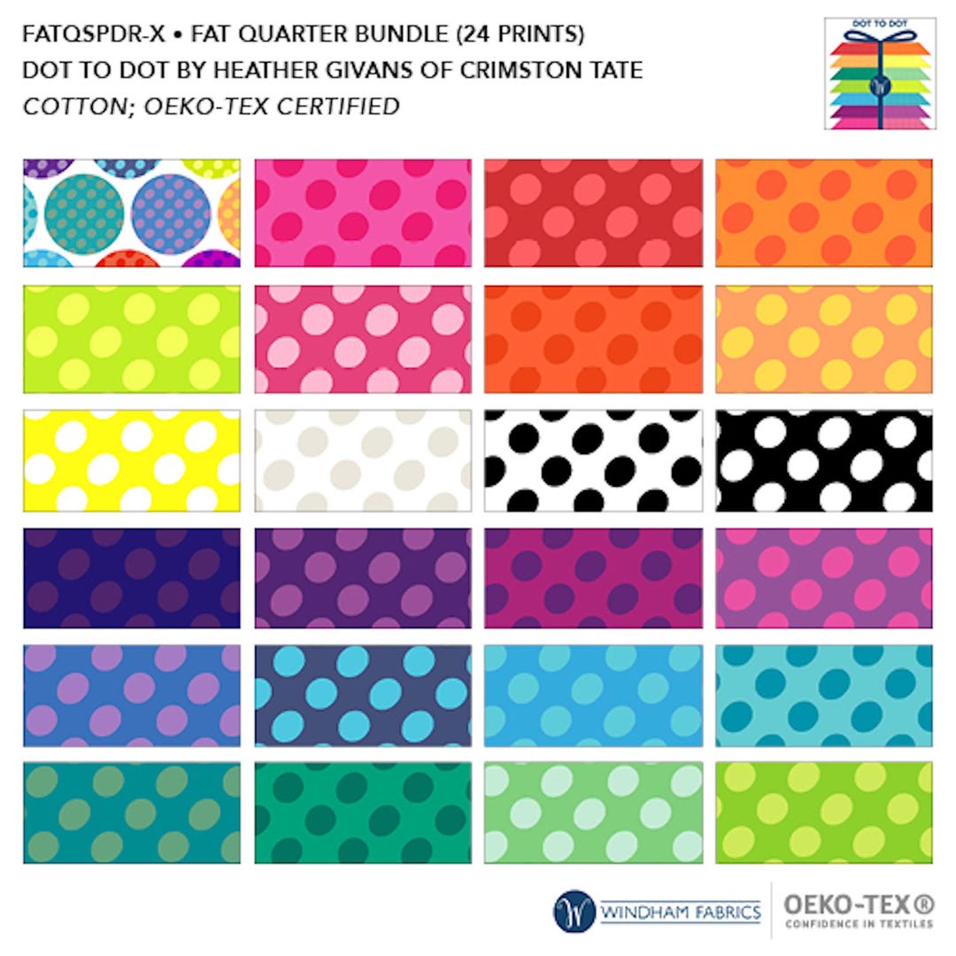 Dot to Dot- 24 Piece Fat Quarter Bundle - Etsy