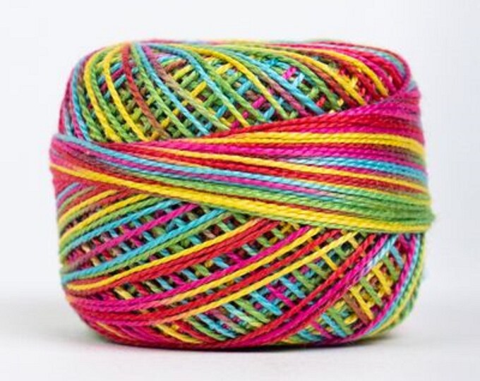 Wonderfil Eleganza Perle Cotton Thread EZM1004 Bouncy Castle Variegated ...