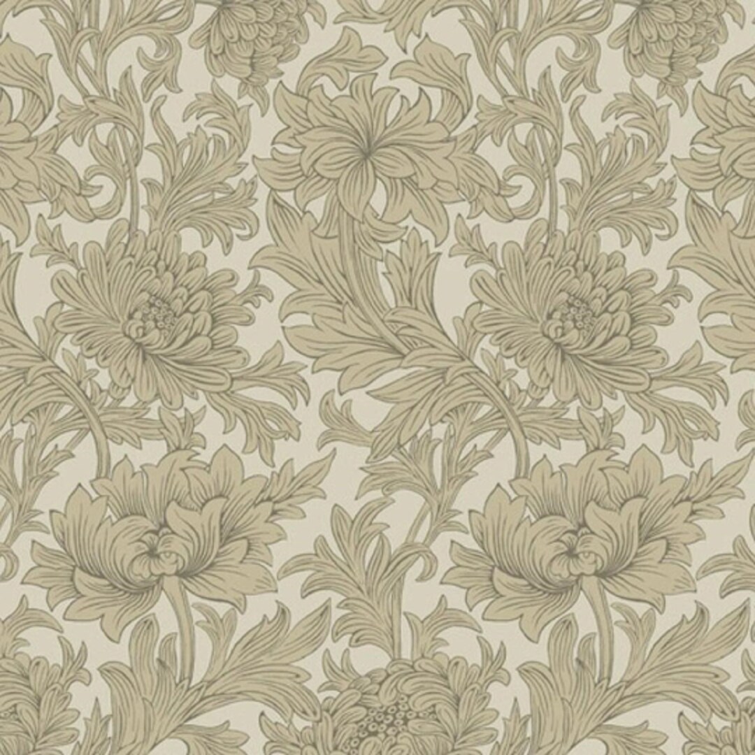 Combed Cotton Backing Fabric - Chrysanthemum Toile - Taupe: 3 Yard Cut ...
