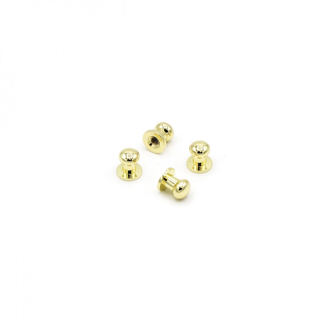Short Stud Buttons: 4 Pack Gold - Etsy