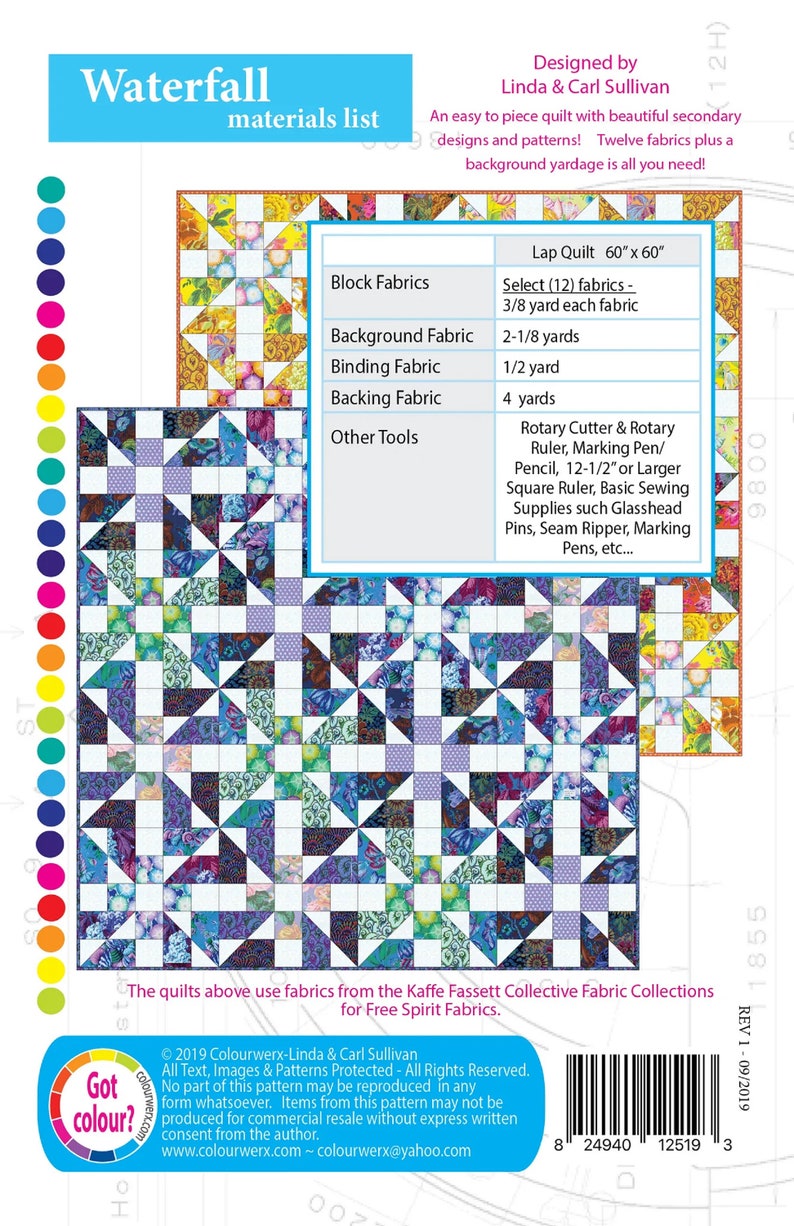 Waterfall Quilt Pattern | Etsy