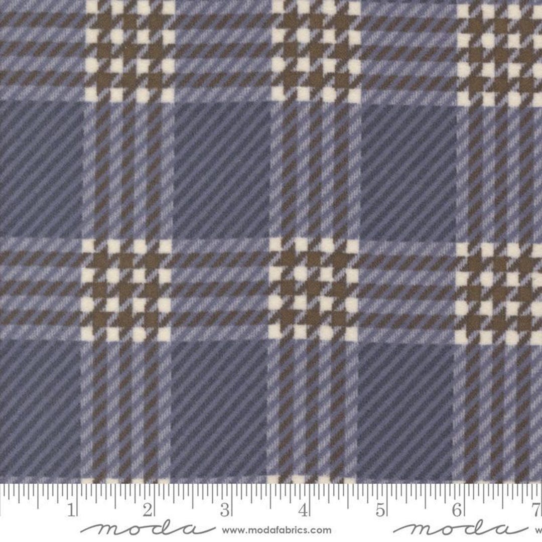 Prairie Gather Flannel- Indigo Window Pane Plaid: Sold by the 1/2 Yard ...