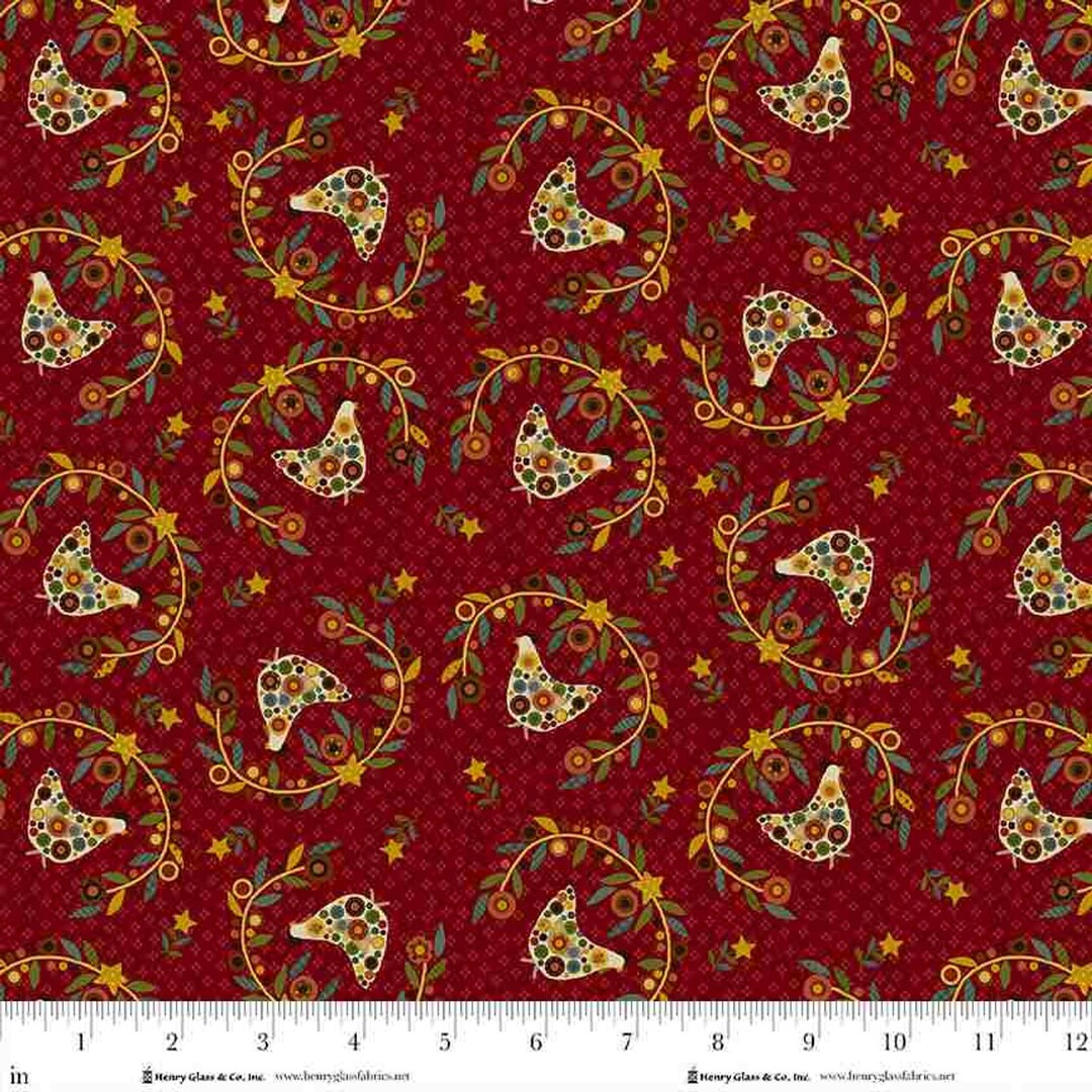 Pennyberry Farm- Red Henny Penny: Sold by the 1/2 Yard - Etsy