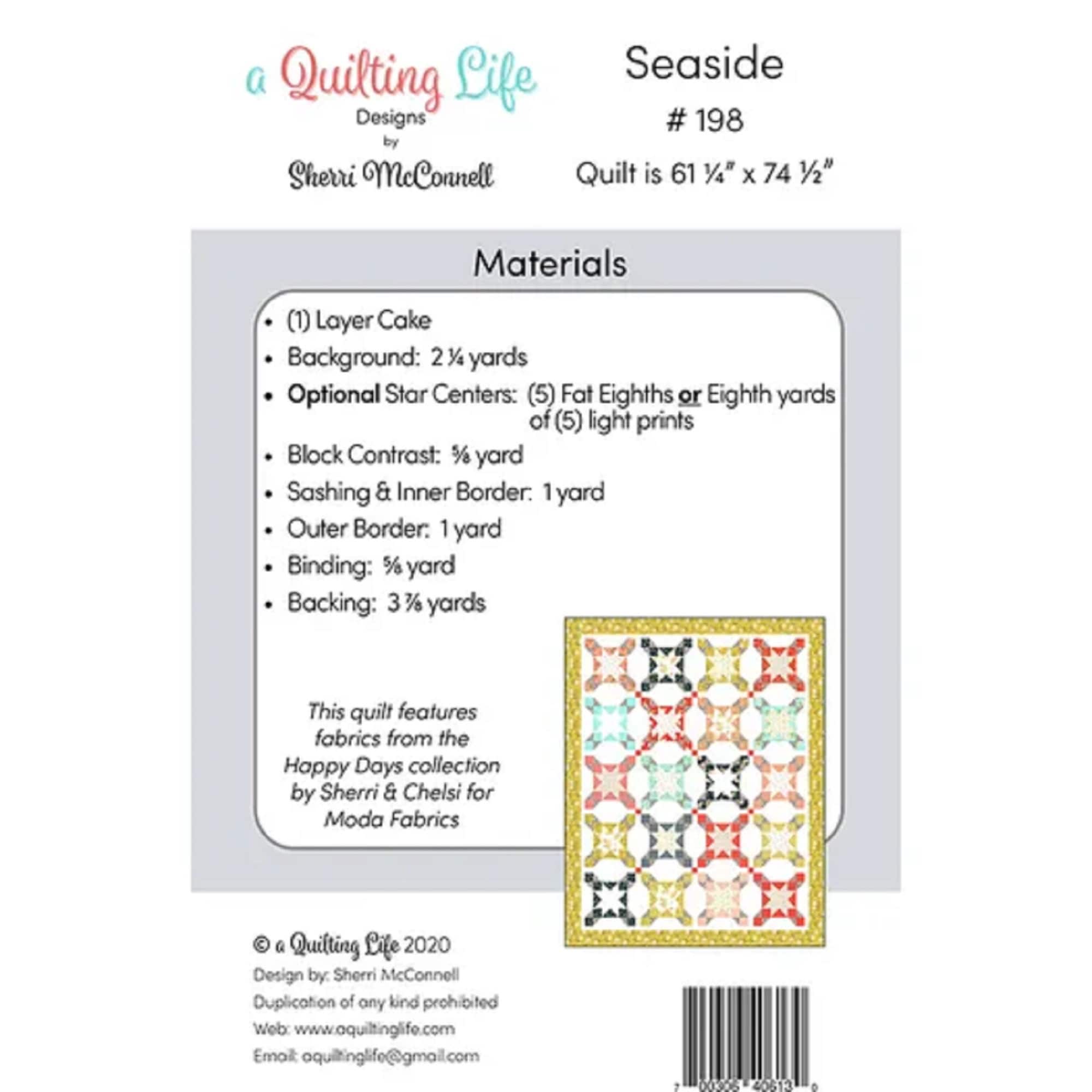 Seaside Quilt Pattern - Etsy