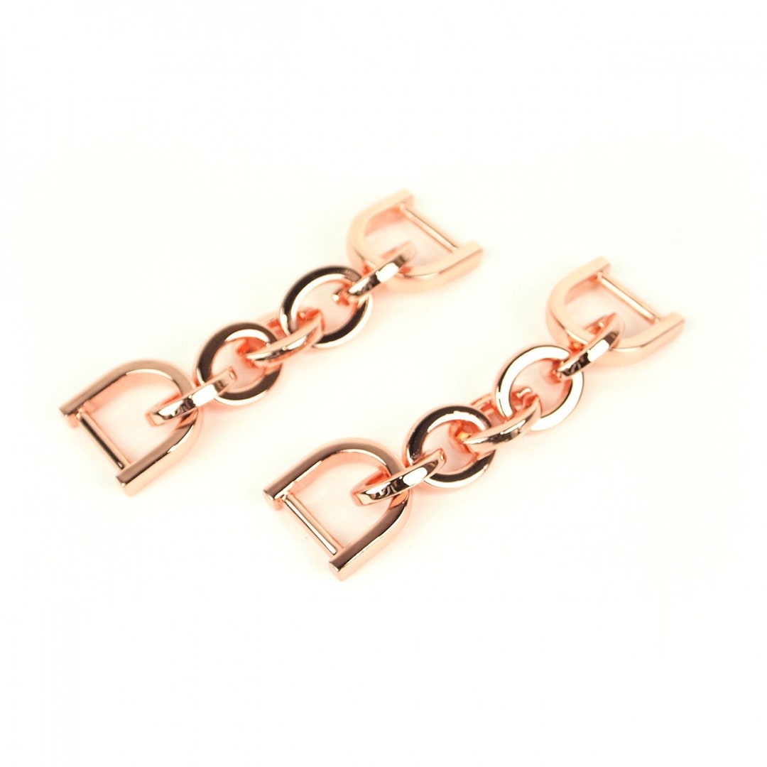 Two Chain Strap Connectors- Rose Gold - Etsy