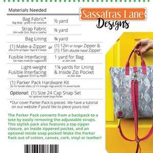 Parker Pack Backpack Pattern - Etsy