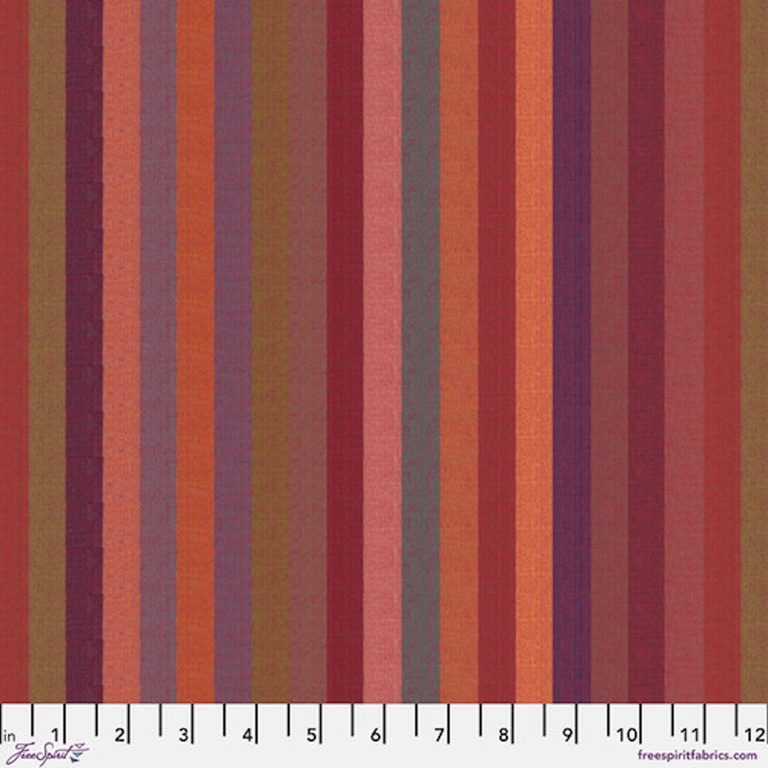 Kaffe Fassett 2025 Woven Stripes- Red Broad Stripe: Sold by the 1/2 ...