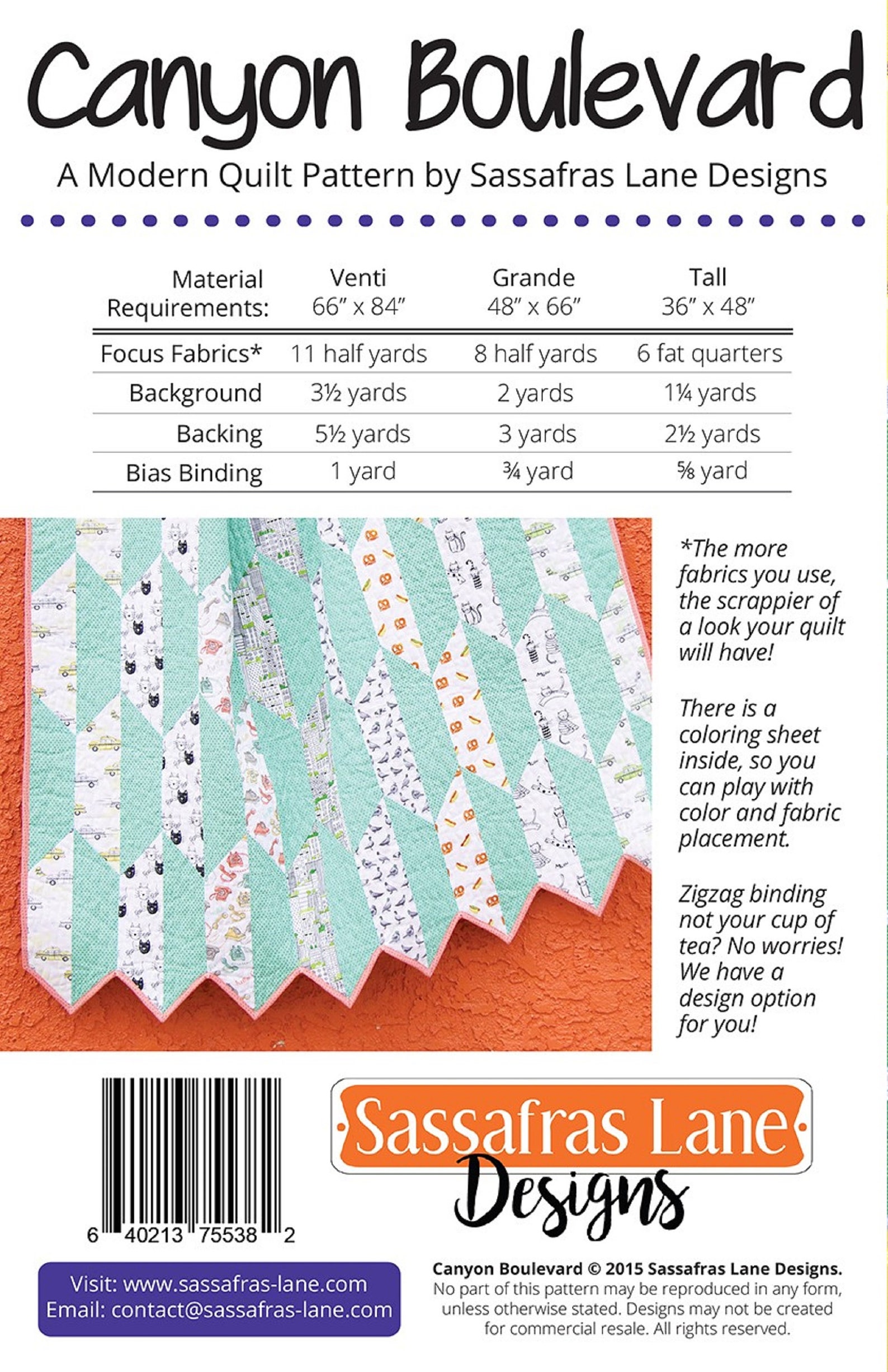 Canyon Boulevard Quilt Pattern | Etsy