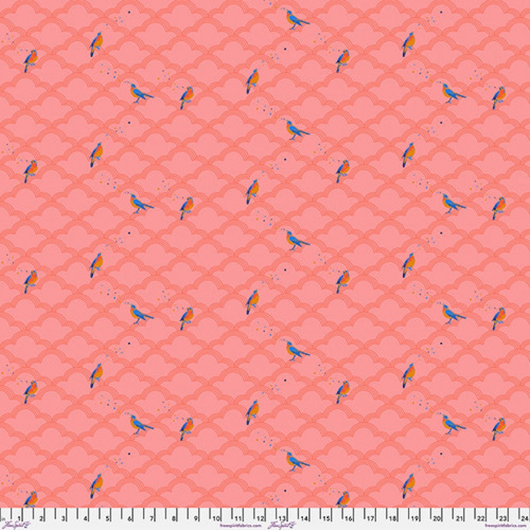 Mythical- Peach Nightingale: Sold by the 1/2 Yard. - Etsy