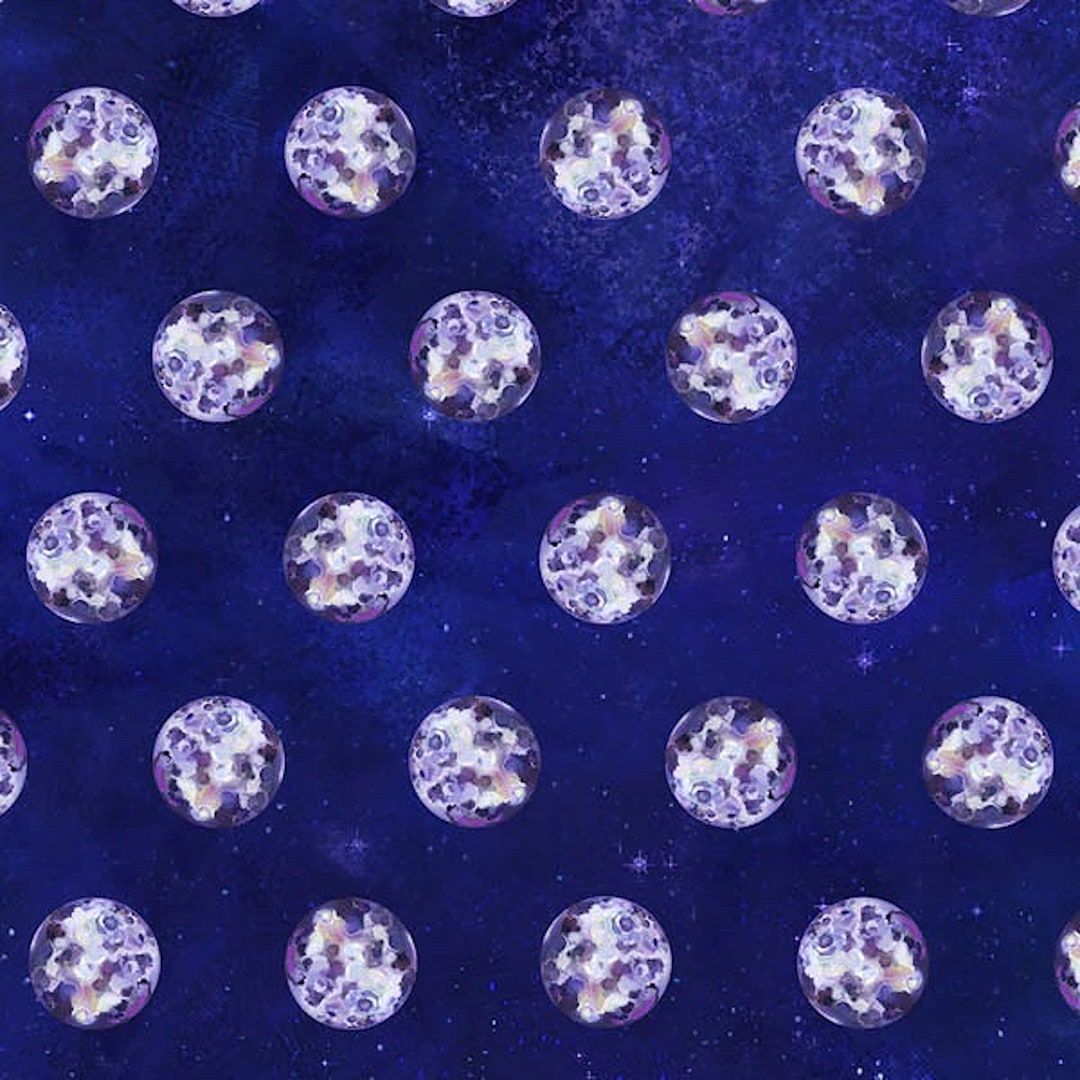 Full Moon- Navy Moon: Sold by the 1/2 Yard- Cut Continuously - Etsy