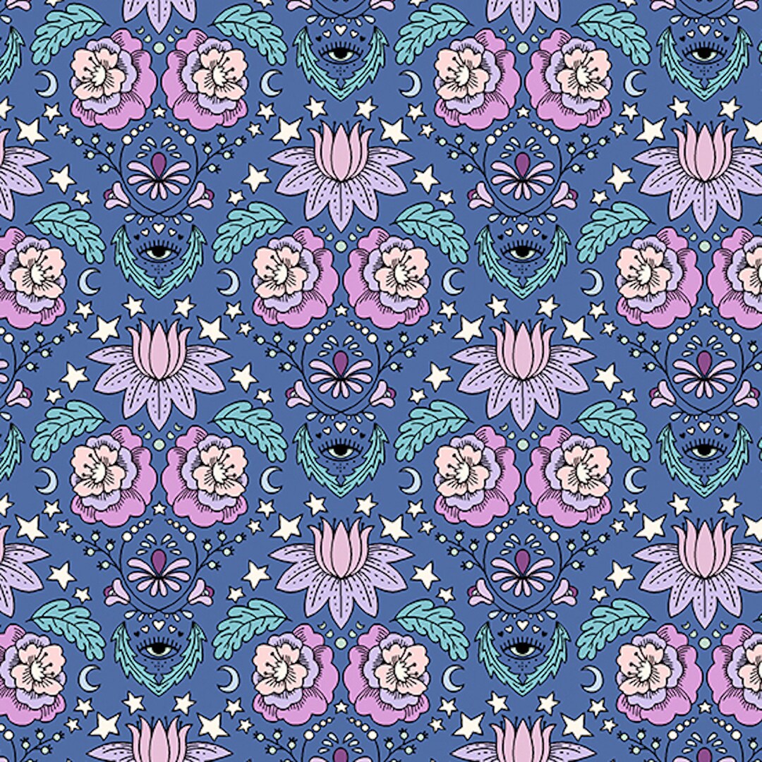 Oracle- Blue Metallic Wards: Sold by the 1/2 Yard - Cut Continuously - Etsy