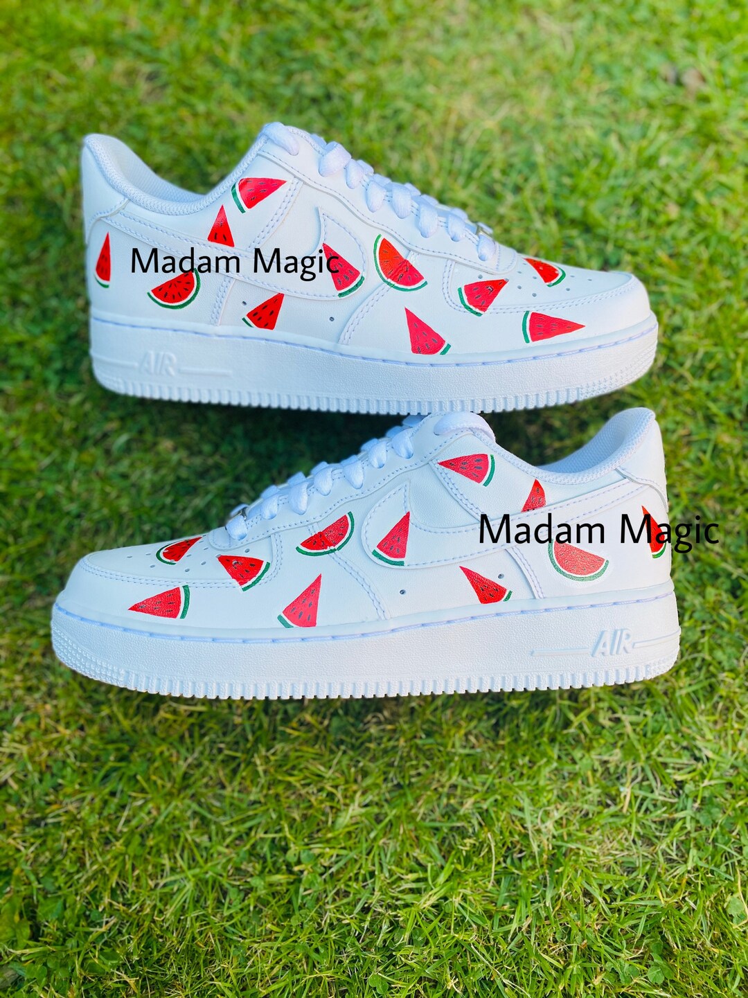 Hand Painted Custom Air Force 1 Low Watermelon Fruit AF1 Customized ...