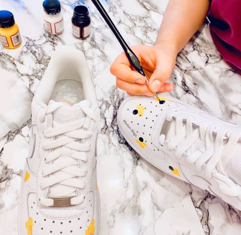 Hand Painted Custom Air Force 1 Low Bee Bumblebee AF1 - Etsy