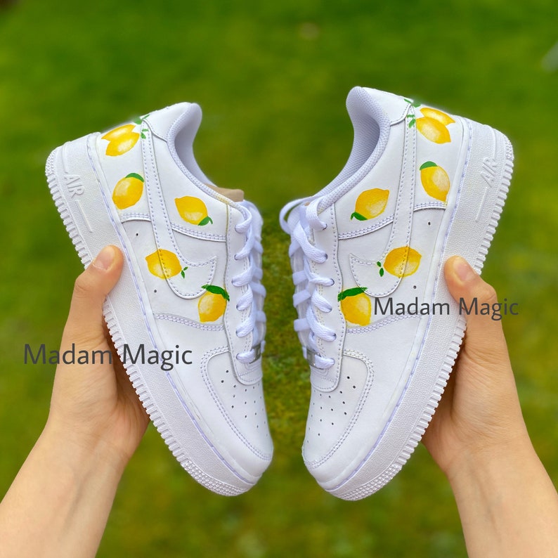Hand Painted Custom Air Force 1 Low Lemon AF1 Customized Made - Etsy