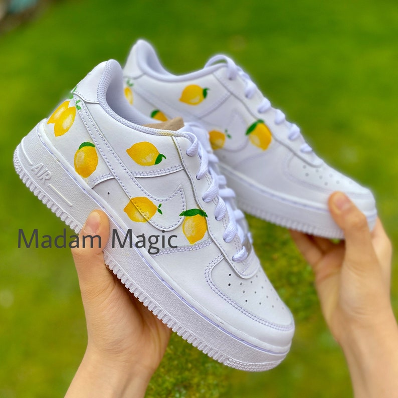 Hand Painted Custom Air Force 1 Low Lemon AF1 Customized Made - Etsy