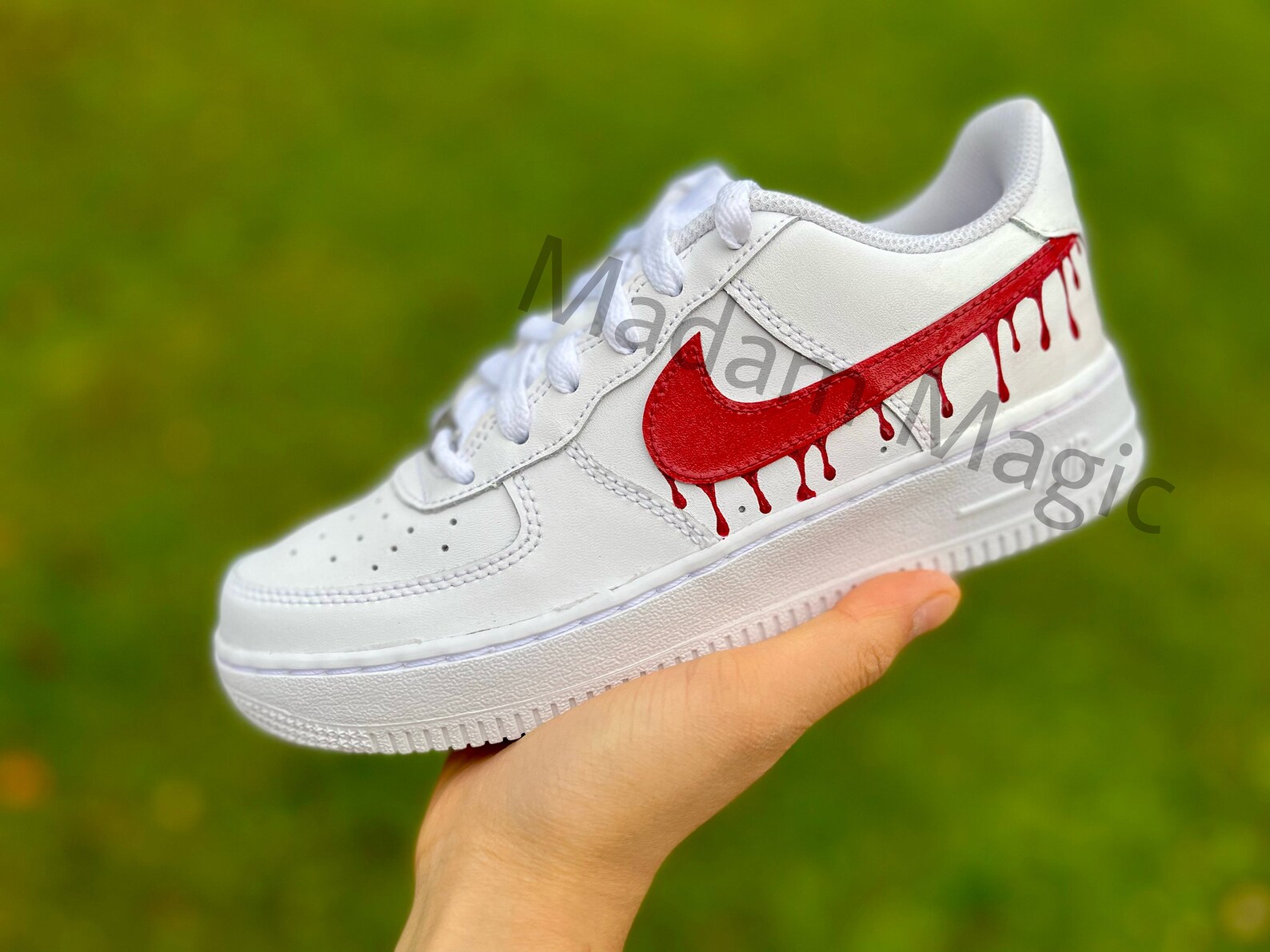 Hand Painted Custom Air Force 1 Low Red Blood Drip AF1 - Etsy