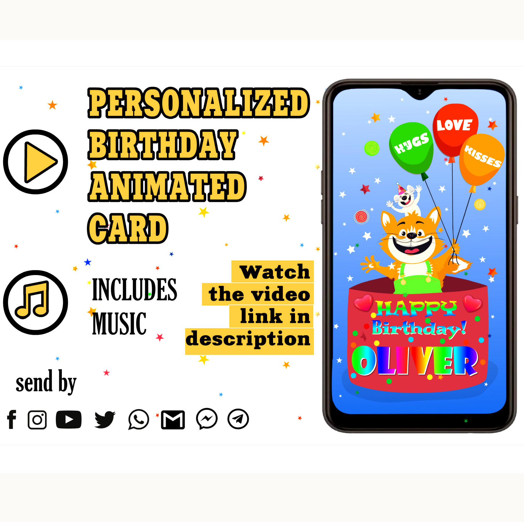 Animated Birthday Card, Custom Animated Ecard, Video Birthday Card ...