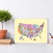 United States Flower Map Printable - Etsy