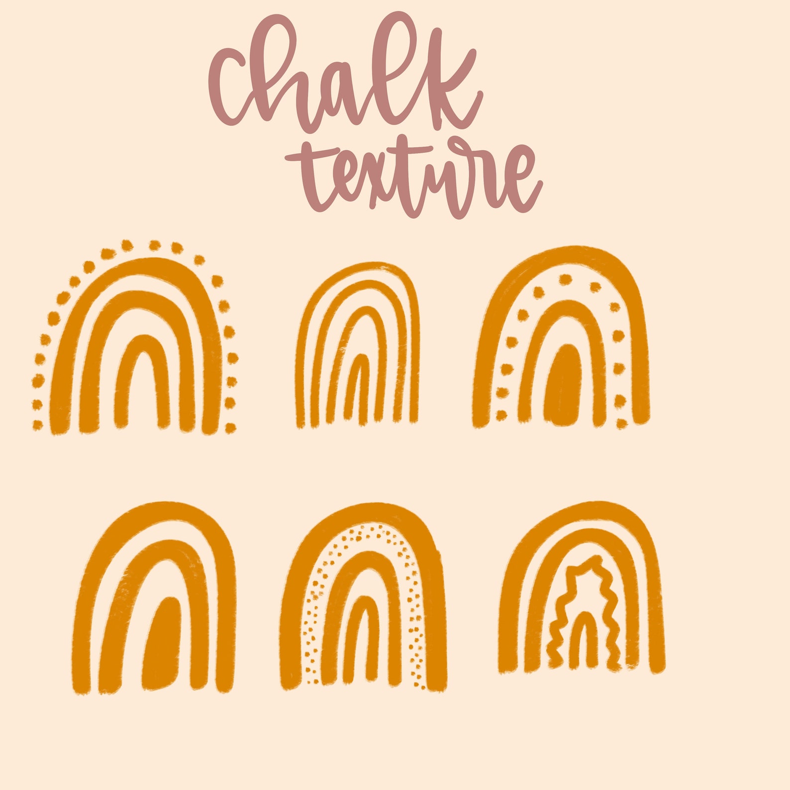 Rainbow Stamp Brush Set for Procreate - Etsy