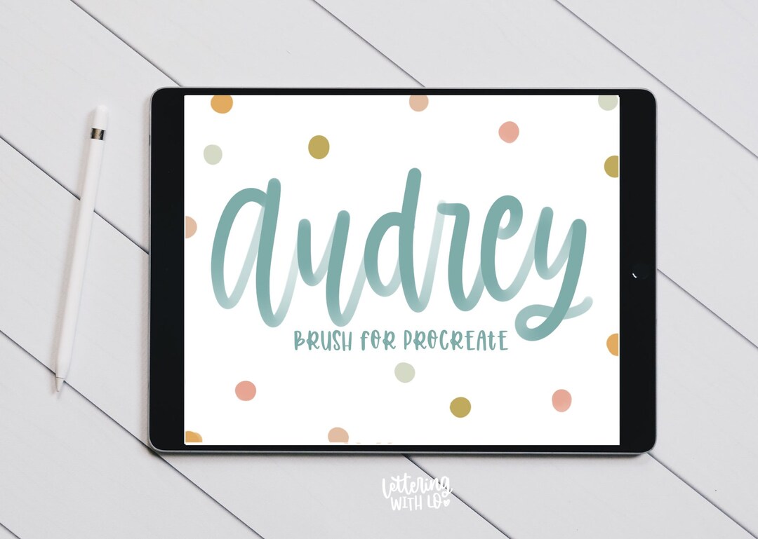Audrey Procreate Lettering Brush for Modern Calligraphy | INSTANT ...