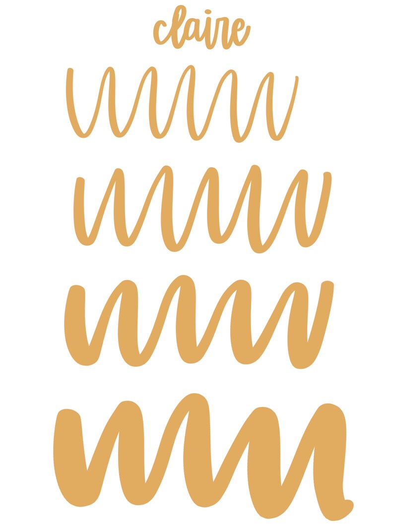 Claire Procreate Lettering Brush for Modern Calligraphy | Etsy
