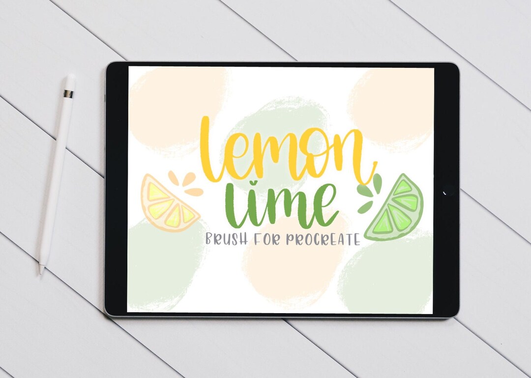 Lemon Lime Procreate Brush Pen | Calligraphy Brush | Procreate Brush - Etsy