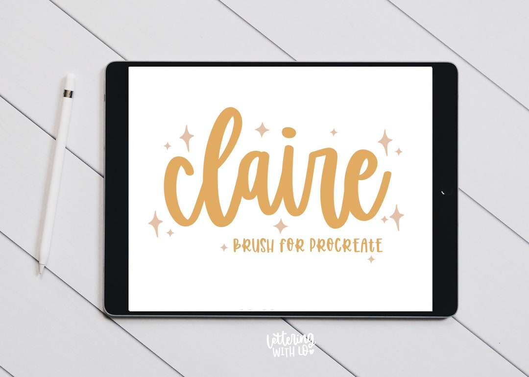Claire Procreate Lettering Brush for Modern Calligraphy | INSTANT ...