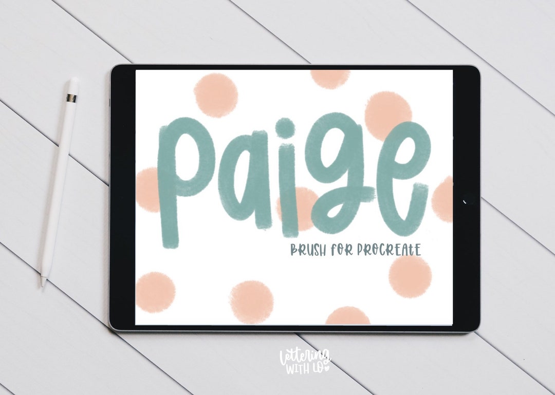 Paige Procreate Lettering Brush for Modern Calligraphy | INSTANT ...