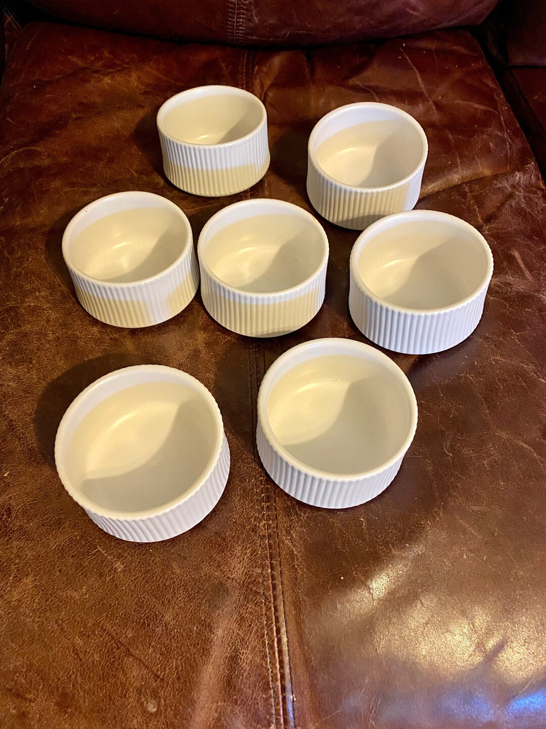 Set of 7 Vintage Thomas Flammfest Ribbed Ramekins Mid Century Set - Etsy