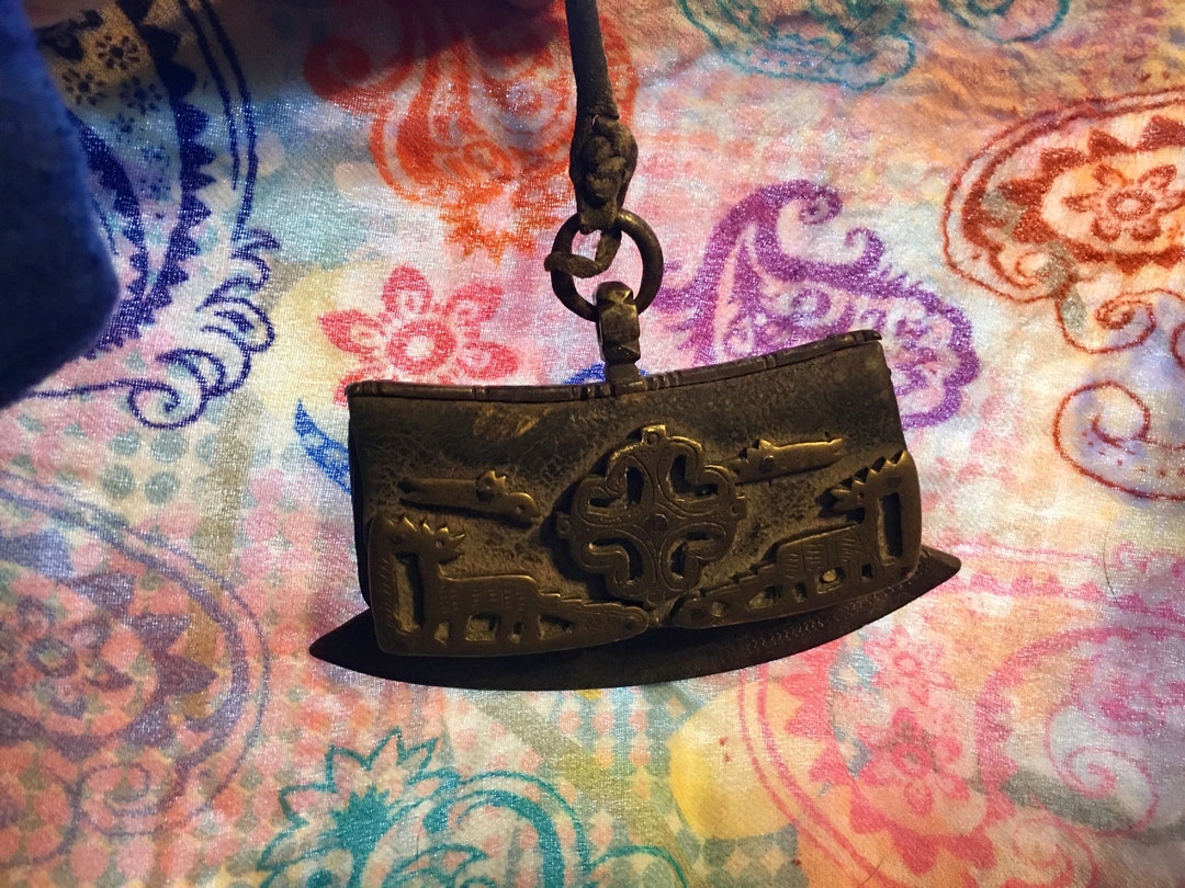Antique Tibetan MECHA "chuckmuck"flint Pouch Purse Brass Leather Iron ...