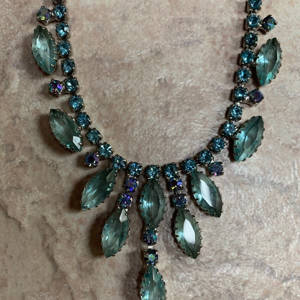 Rhinestone Necklace - Etsy