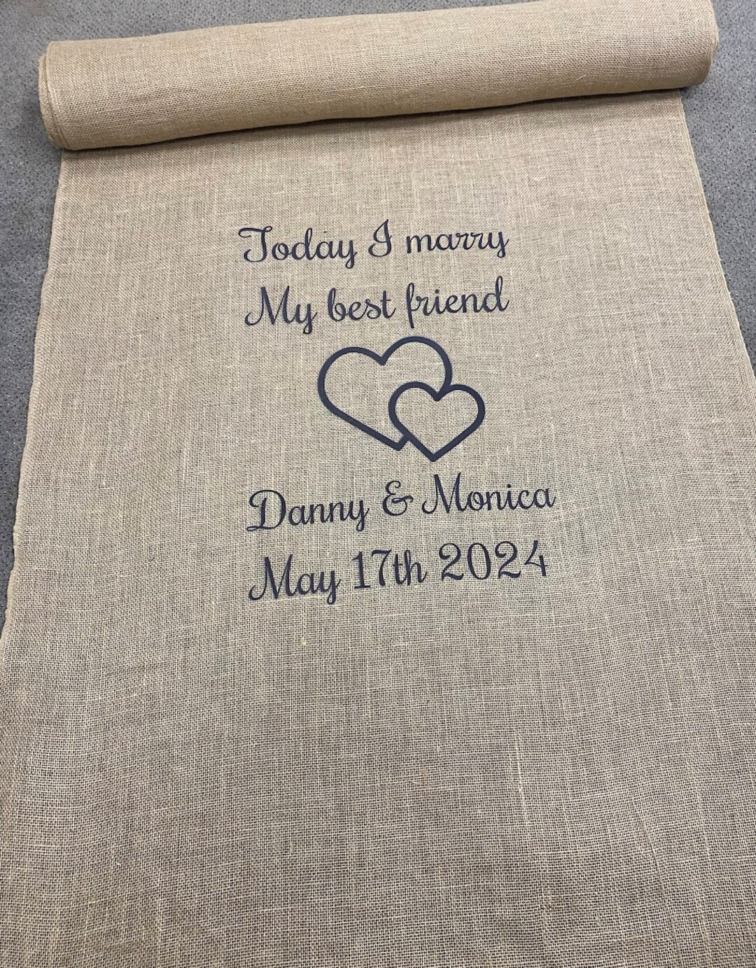 10-100 Feet today I Marry My Best Friend Custom Quote Burlap Wedding ...