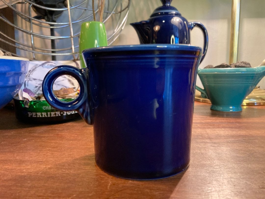 Fiestaware Coffee Mug in Cobalt Blue Featuring a Classic Art Deco ...