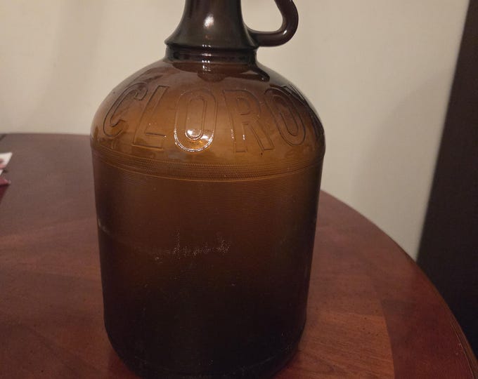 One Gallon Brown Amber Glass Clorox Jug 1950s - Etsy