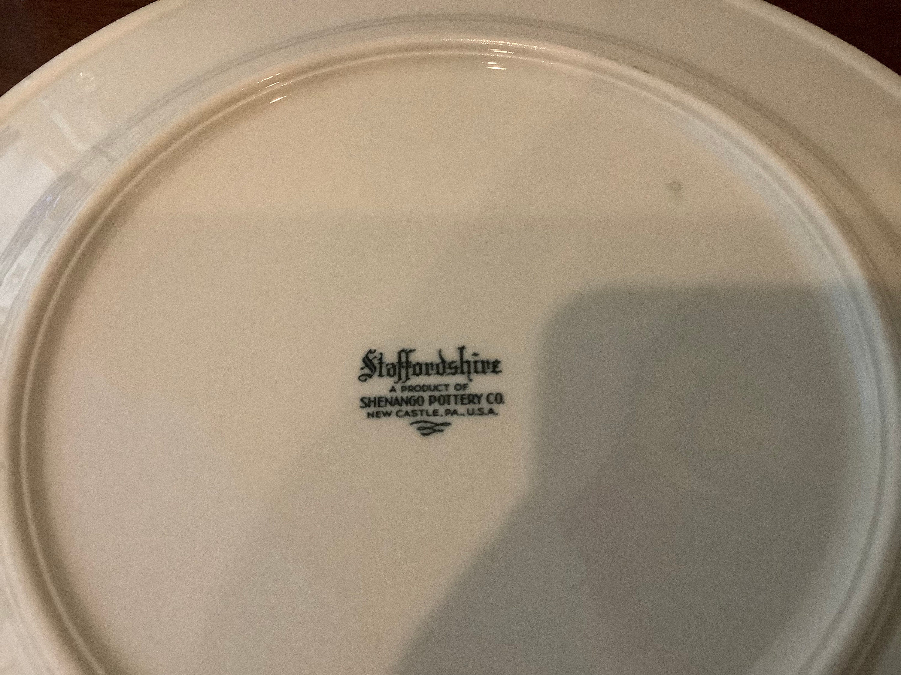 Staffordshire Shenango Pottery Co Indian Tree Dinner Plate 10.5” New ...