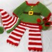 Elf baby set, abito all'uncinetto Elfo, Elfo per Natale, stivaletti all ...