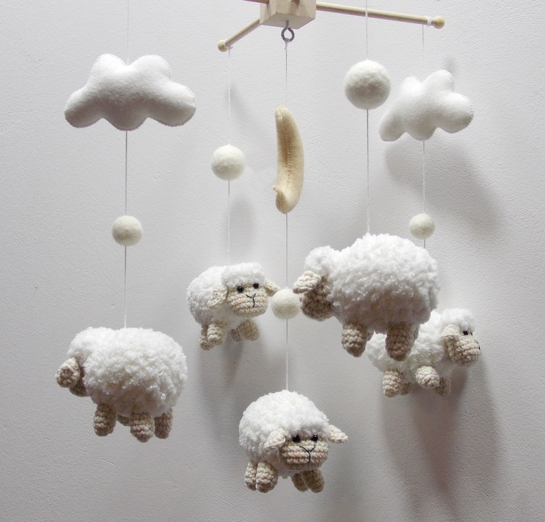 Sheep mobile/Sheep baby mobile/Crochet sheep mobile/ Amigurumi | Etsy