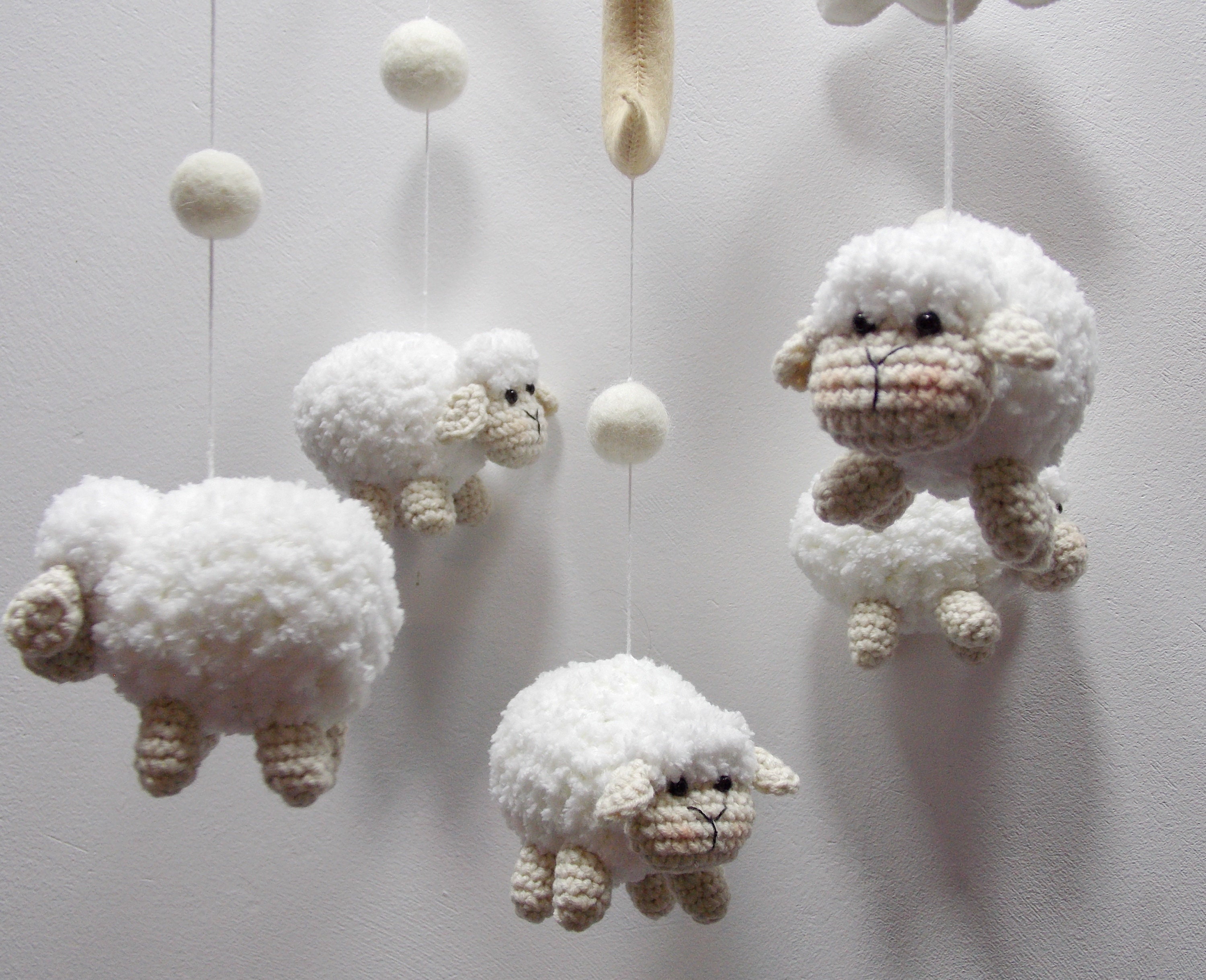Sheep Mobile/sheep Baby Mobile/crochet Sheep Mobile/ Amigurumi - Etsy